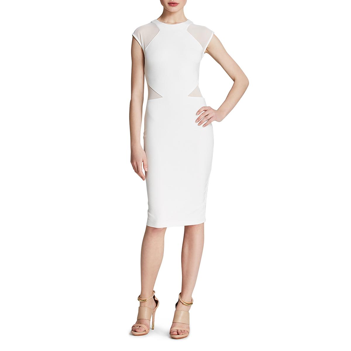 French Connection Womens Mesh Inset Sheath Cocktail Dress product