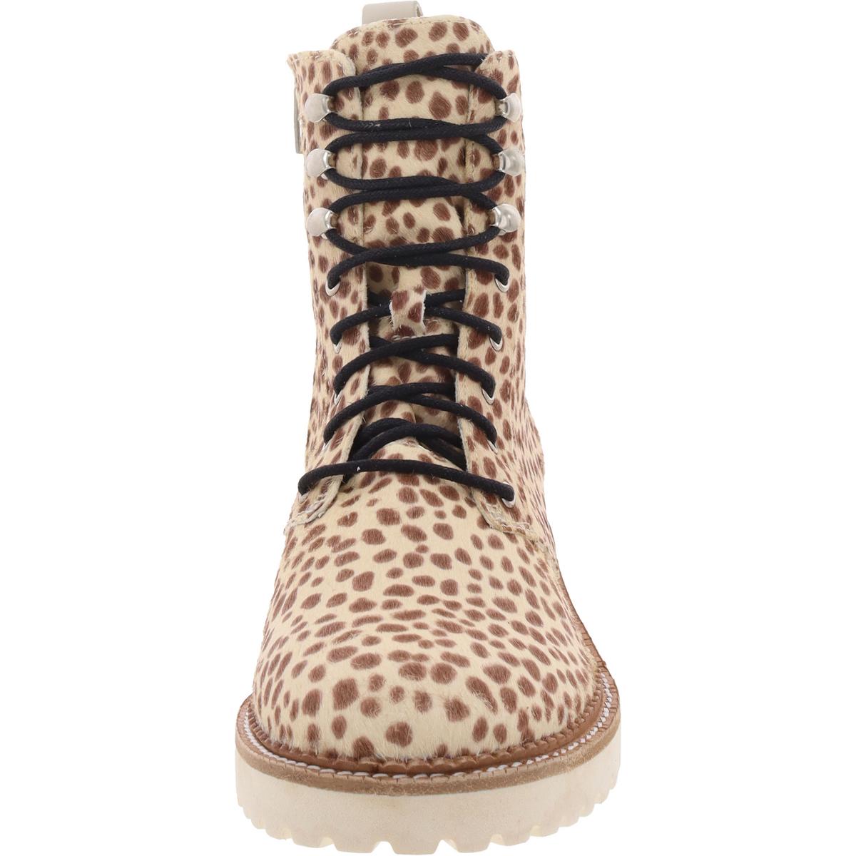 Dolce Vita Womens Calf Hair Lugg Sole Combat & Lace-Up Boots product