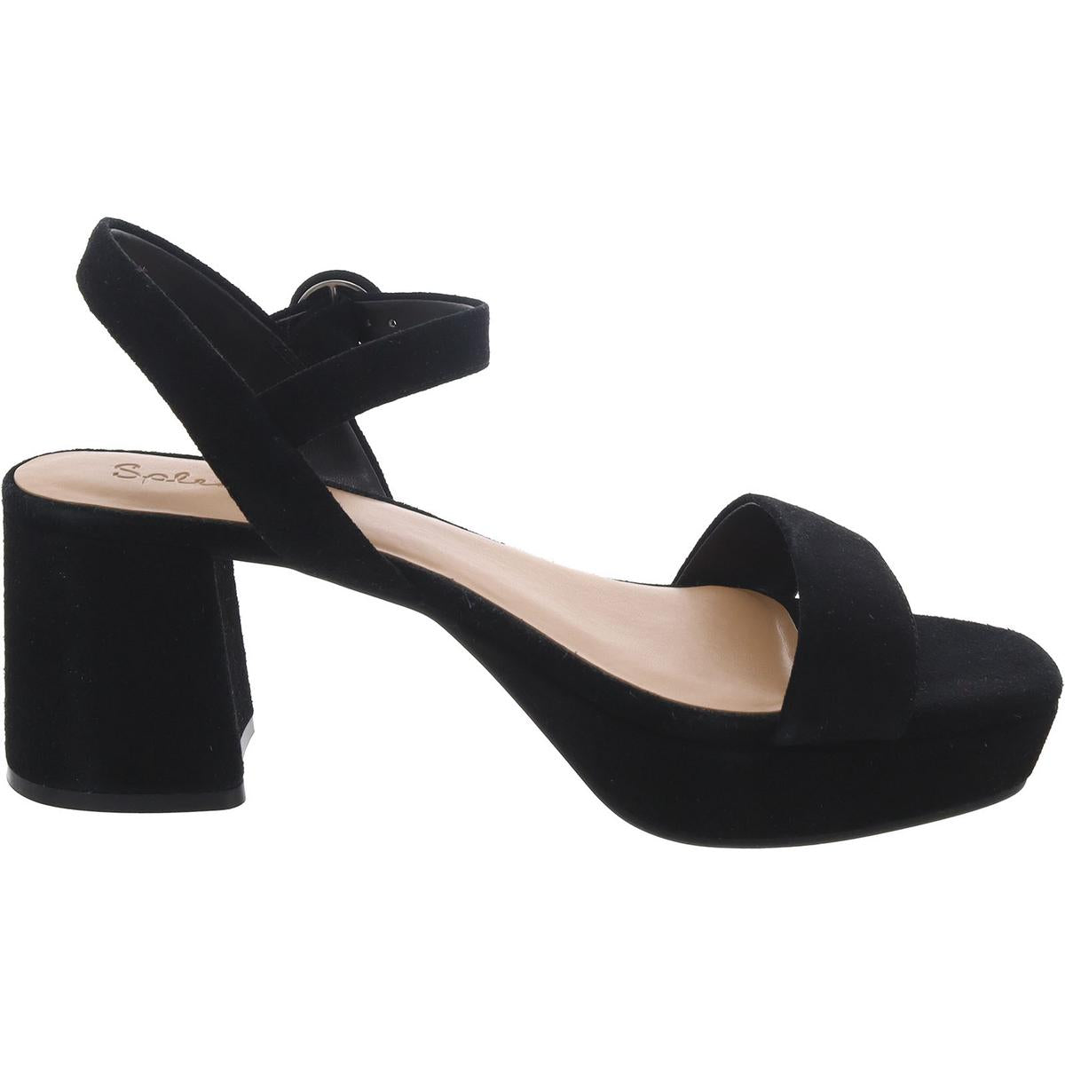 Splendid Womens Alyssa Suede Open Toe Block Heel product