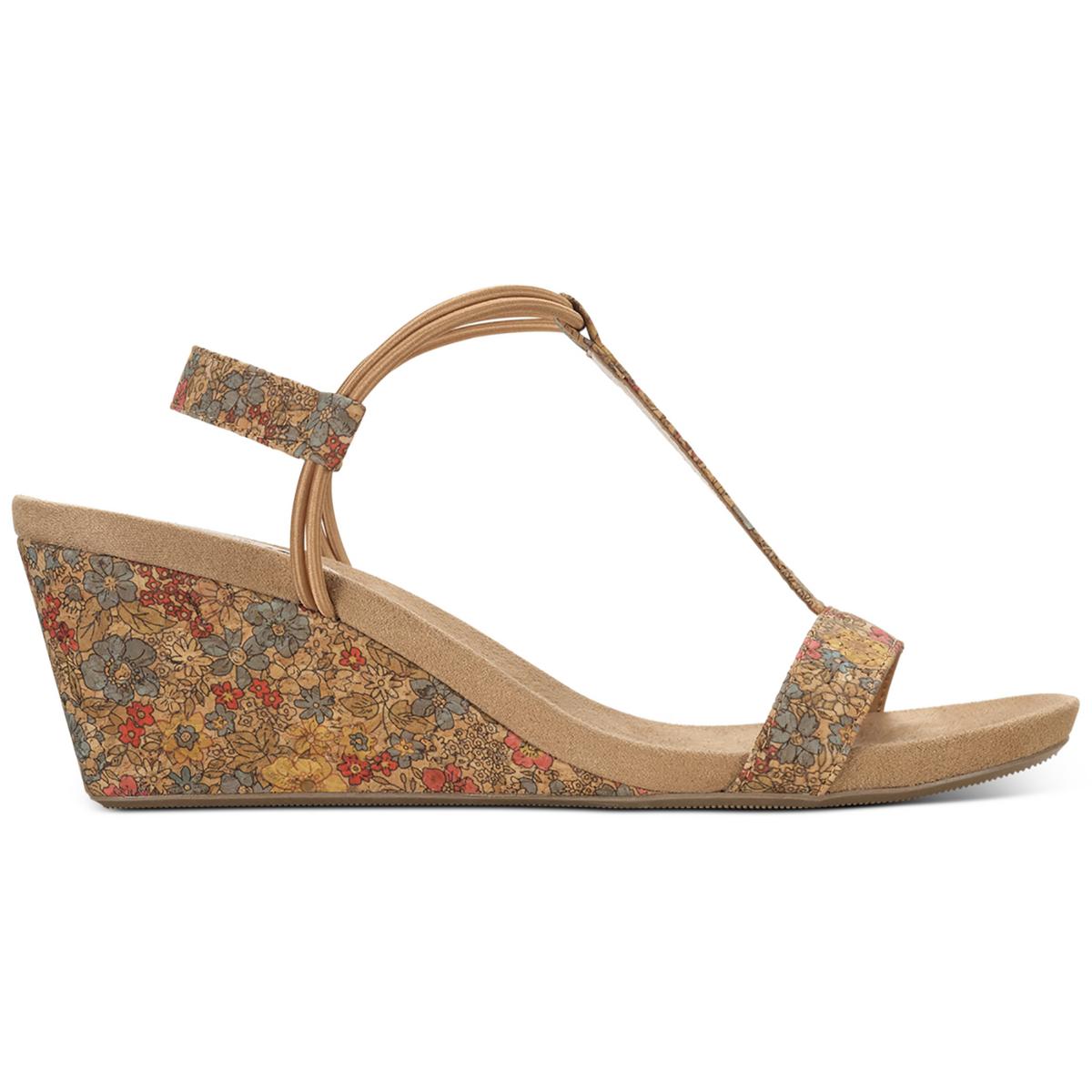 Style & Co. Womens Mulan Metallic T-Strap Wedges product