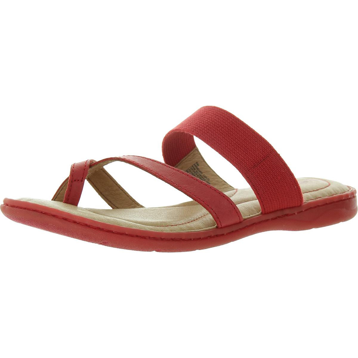 Born Womens Toe Loop Leather Flatform Sandals product