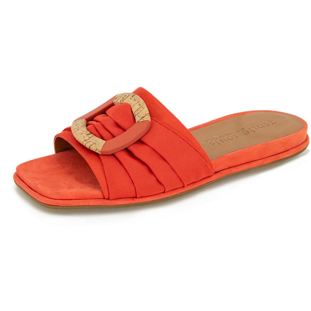 SOUL Naturalizer Womens RHEA Suede Square Toe Flatform Sandals product