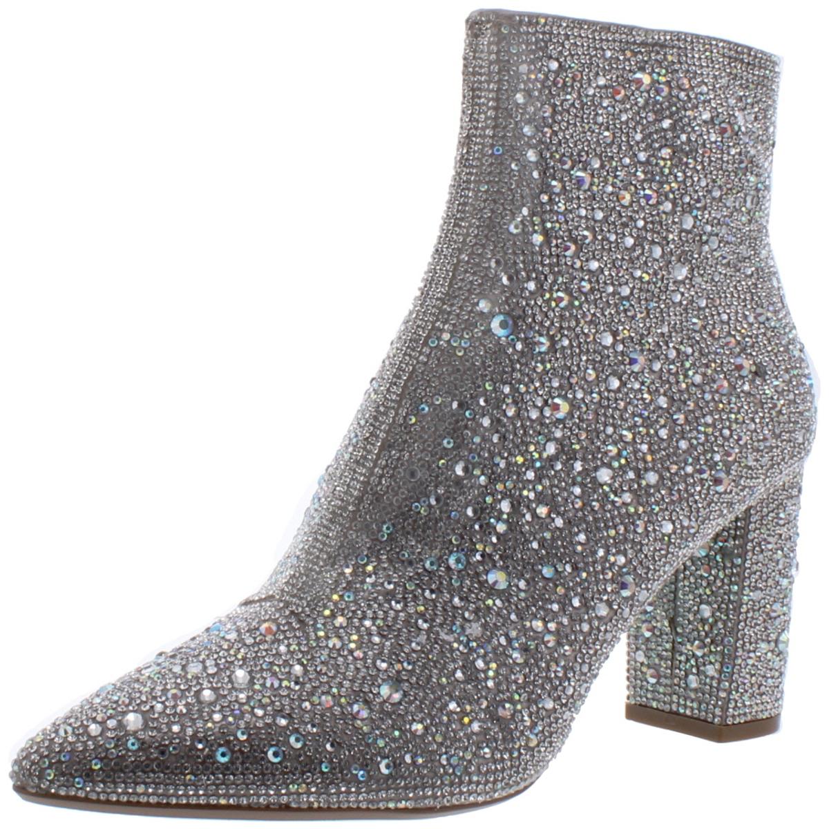 Betsey Johnson Womens Cady Embellished Block Heel Ankle Boots product