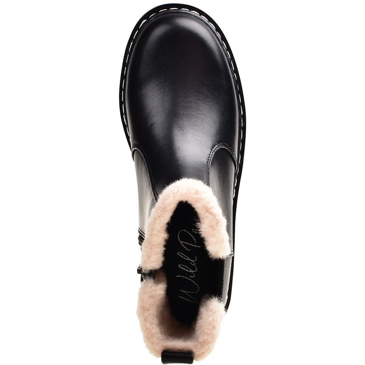 Wild Pair Womens Armery Faux Fur Side Zip Ankle Boots product