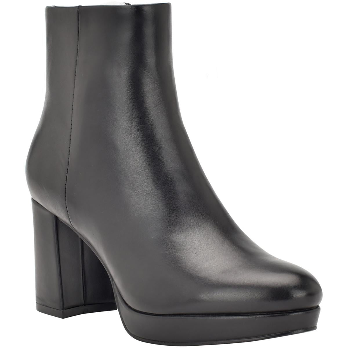 Calvin Klein Womens UDA Faux Leather Block heel Booties product
