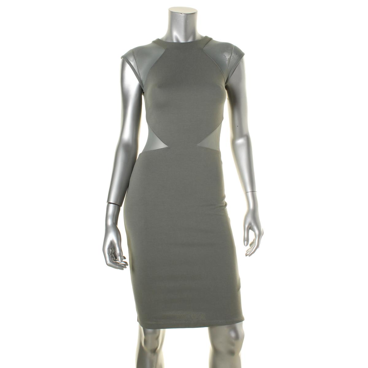 French Connection Womens Mesh Inset Sheath Cocktail Dress product
