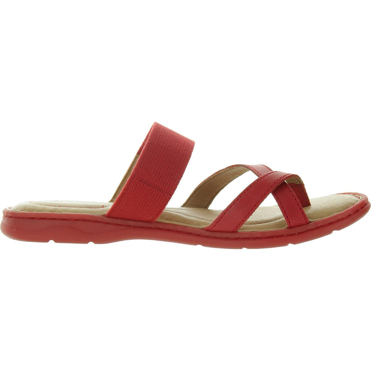 Born Womens Toe Loop Leather Flatform Sandals product
